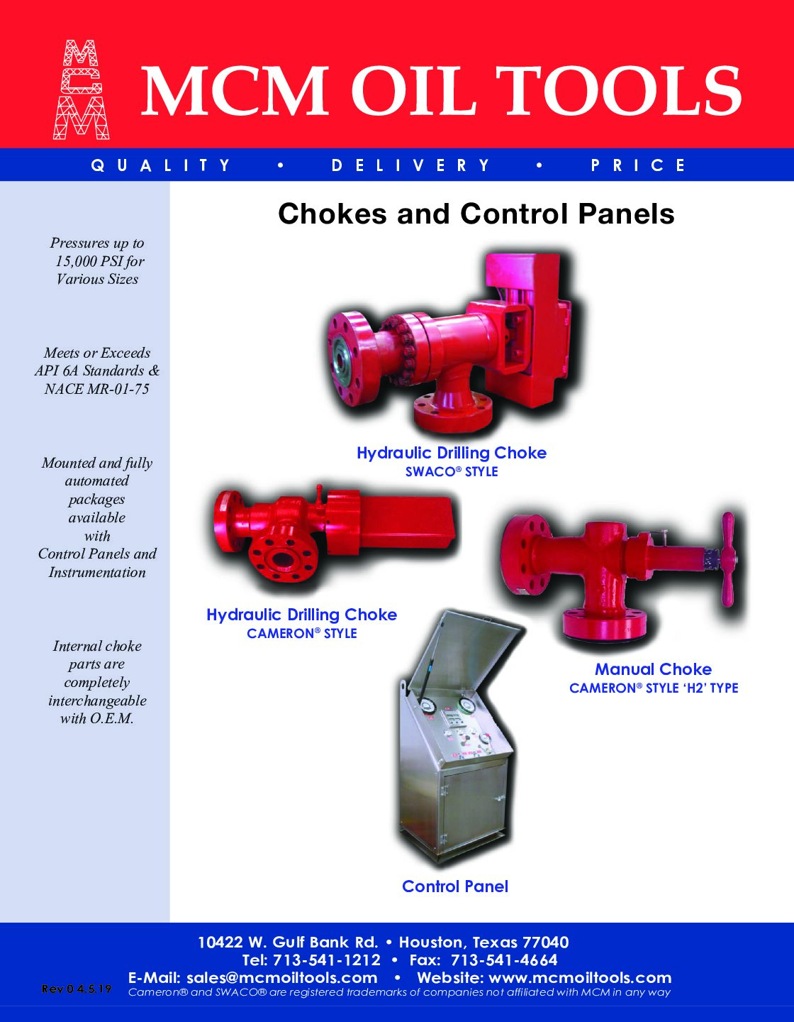 MCM Oil Tools Chokes-Control-Panels-Brochure-Rev0-4.5.19-2 - MCM Oil Tools